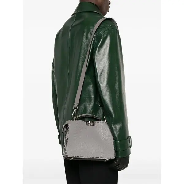 Fendi Grey Calf Leather Shoulder Bag