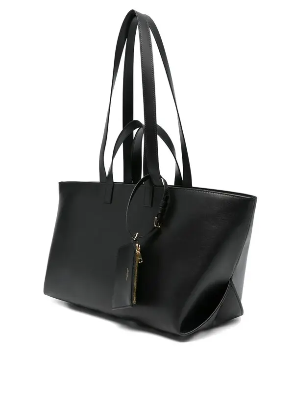 A.p.c. Le Drummer Leather Tote Bag - Black