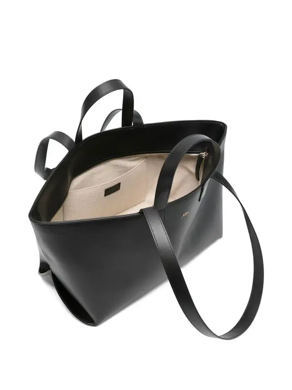 A.p.c. Le Drummer Leather Tote Bag - Black