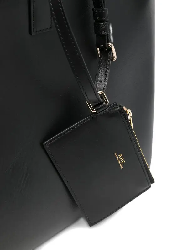 A.p.c. Le Drummer Leather Tote Bag - Black