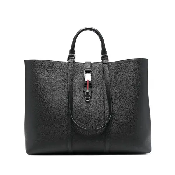 Gucci Calf Leather Tote Bag - Black