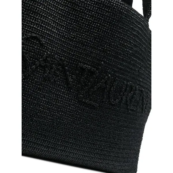 Saint Laurent Woven Raffia Tote Bag