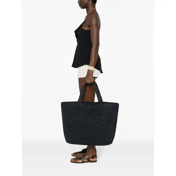 Saint Laurent Woven Raffia Tote Bag