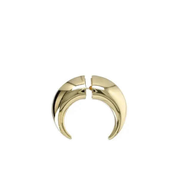 MARINE SERRE Tone Recycled Tin Crescent Moon Single Earring - Gold