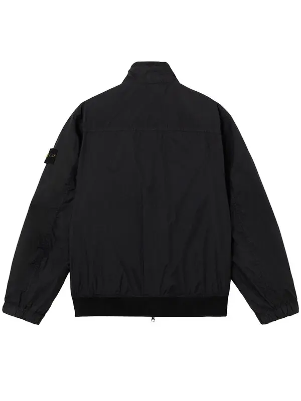 Stone Island Zip Up Bomber Jacket - Black