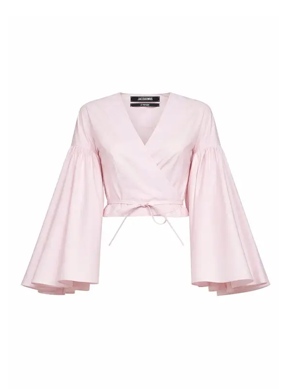 Jacquemus The Paysan Ruffled Wrap Top - Multicolor