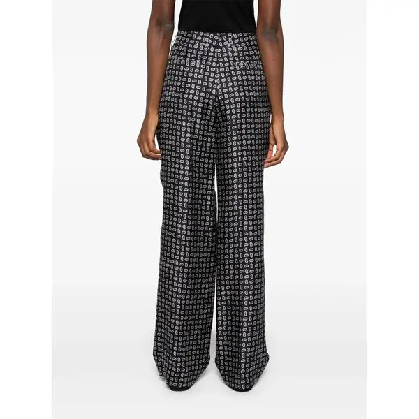 Prada Tailored Paisley Print Silk Trousers