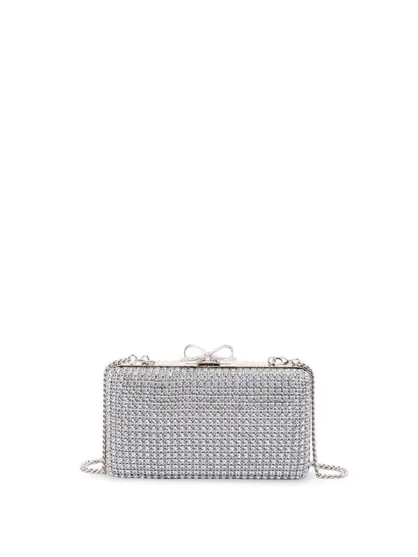 SELF-PORTRAIT Crystal Chainmail Clutch Bag - Multicolor