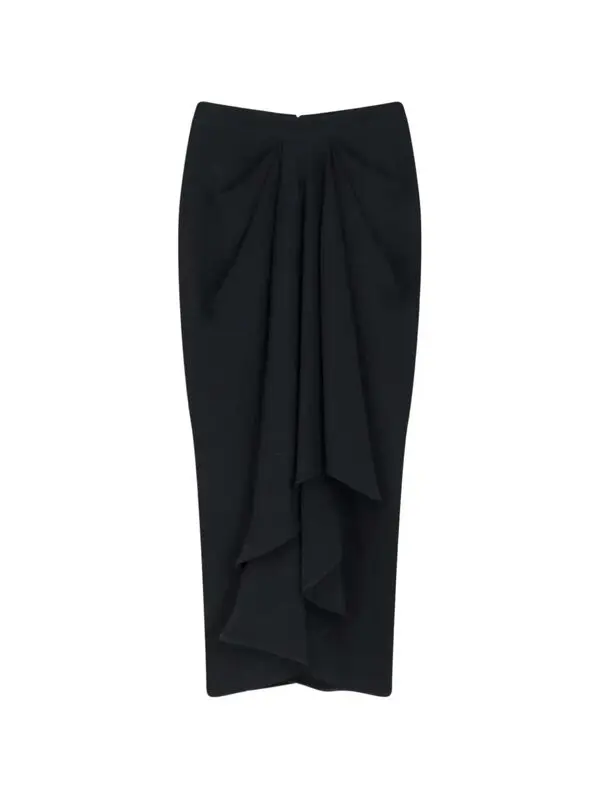 Givenchy Draped Pencil Skirt - Black
