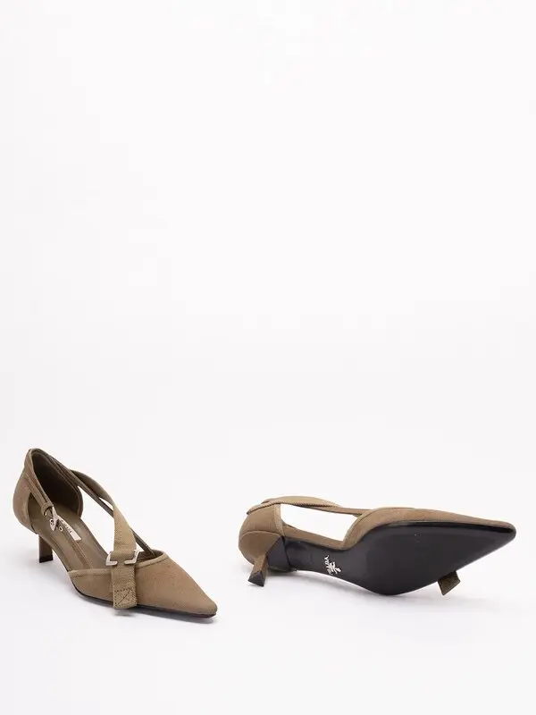 Prada Cotton Pumps With Buckled Straps - Multicolor