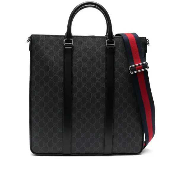 Gucci Gg Supreme Canvas Tote Bag - Black