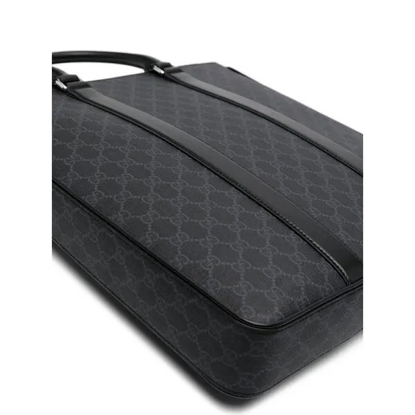 Gucci Gg Supreme Canvas Tote Bag - Black