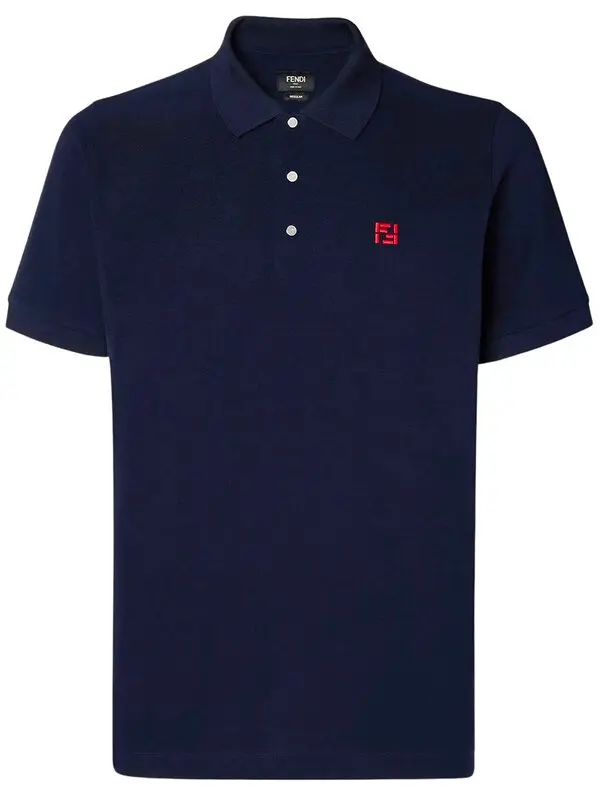 Fendi P Reg Ff Stitching Embr Piquet - Blue