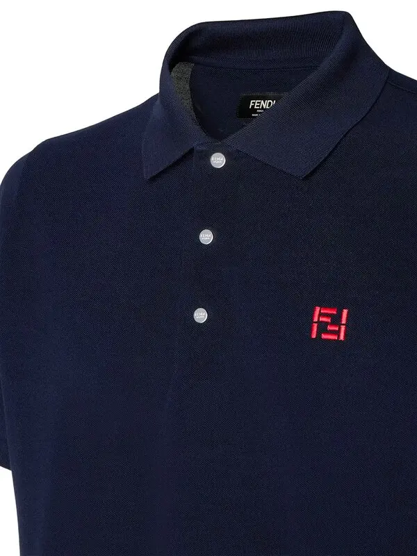 Fendi P Reg Ff Stitching Embr Piquet - Blue