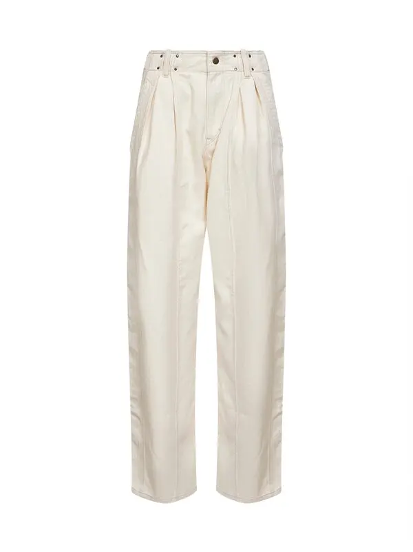 Isabel Marant Étoile Ecru Cotton Ireme Workwear Trousers - Multicolor