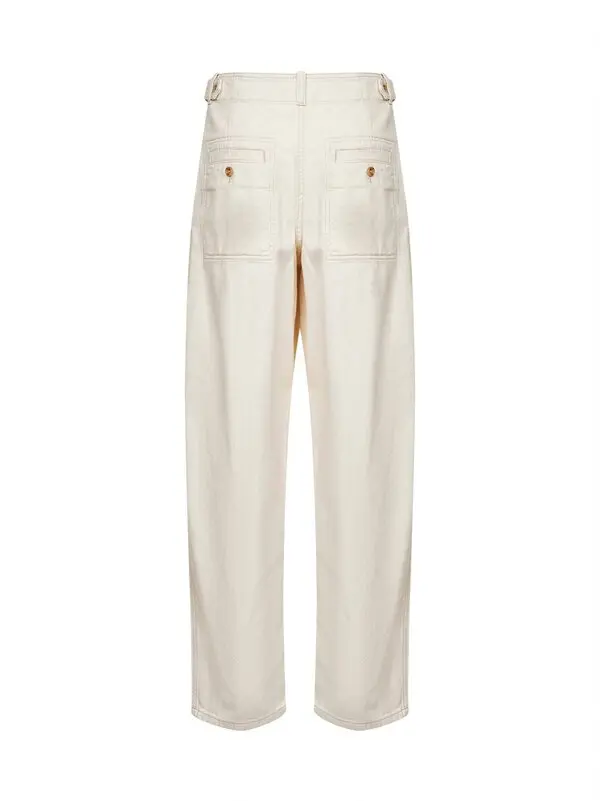 Isabel Marant Étoile Ecru Cotton Ireme Workwear Trousers - Multicolor