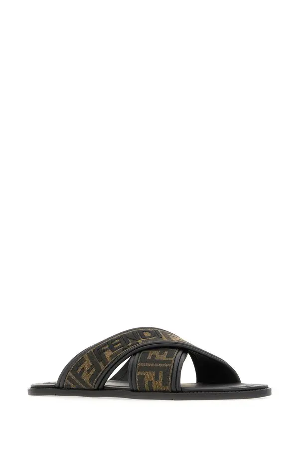 Fendi Flat Slippers With Logo Detailing