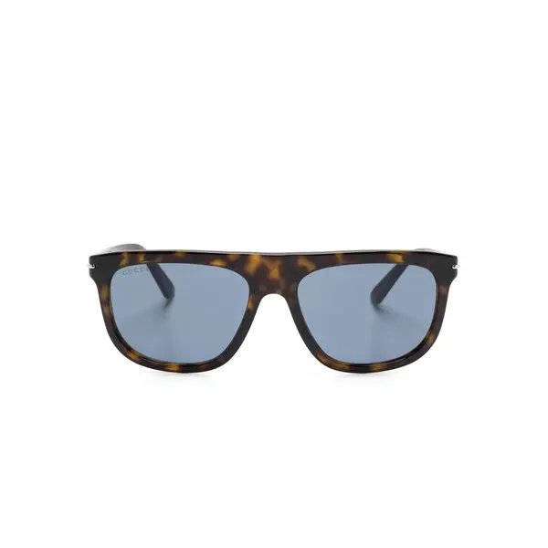 Gucci Wayfarer Sunglasses With Tortoiseshell Effect - Brown