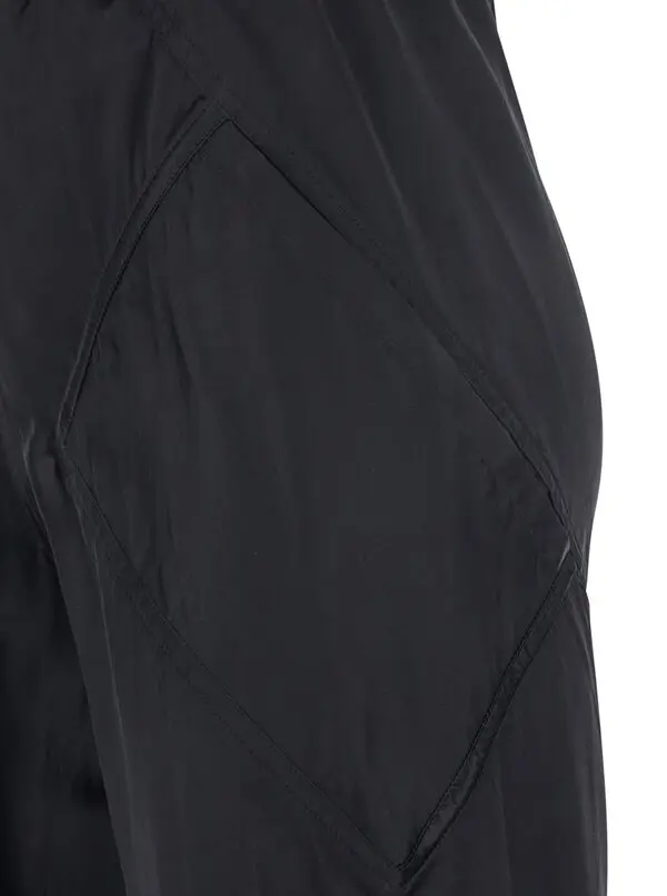 Rick Owens Bias Pants With Elastic Waist And Drawstring - Black