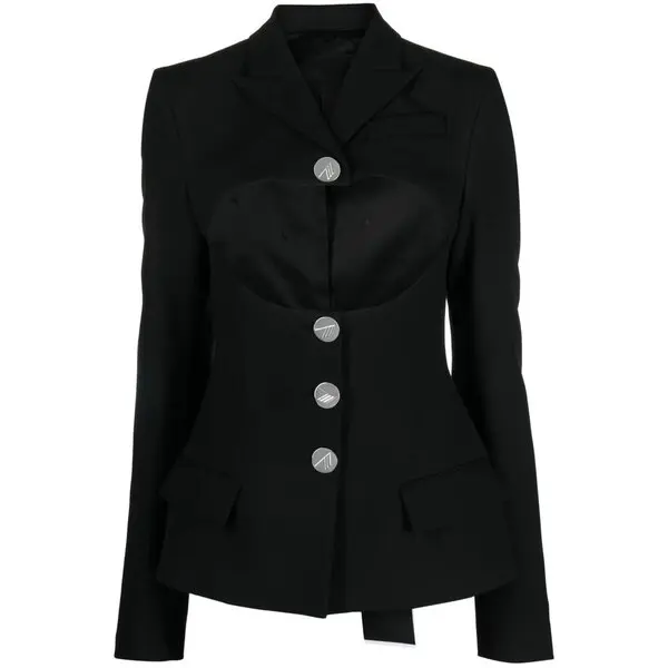 Attico Cut-out Detail Blazer - Black