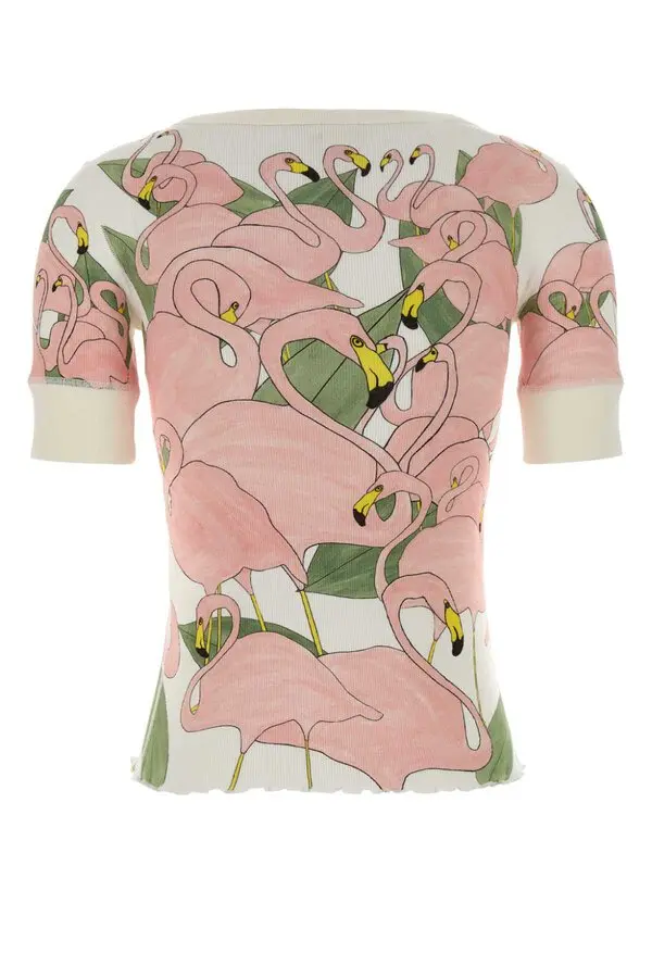 Chloé Floral Print Ribbed Tank Top