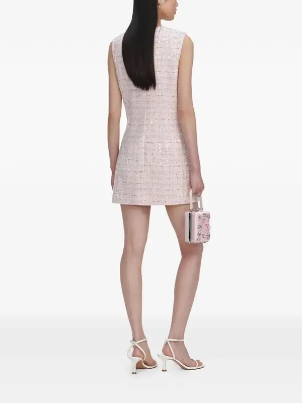 SELF-PORTRAIT Sequin Boucle Bow Mini Dress