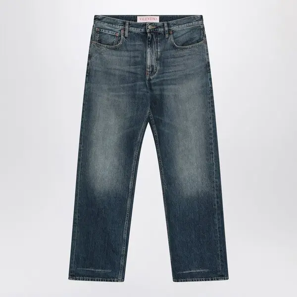 Valentino Garavani Washed Denim Jeans - Blue