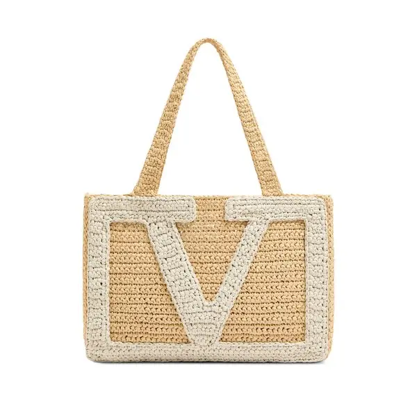 Valentino Garavani Woven Tote Bag - Cream