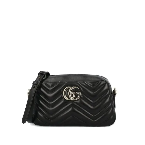 Gucci Chevron Nappa Leather Mini Bag - Black