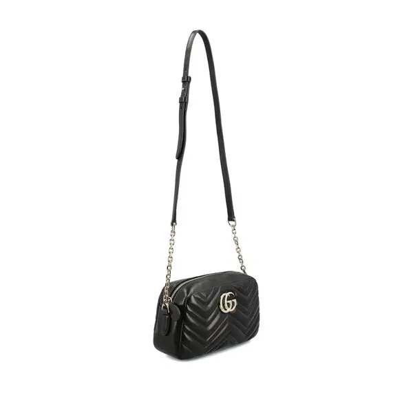Gucci Chevron Nappa Leather Mini Bag - Black