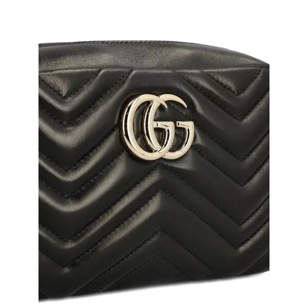 Gucci Chevron Nappa Leather Mini Bag - Black