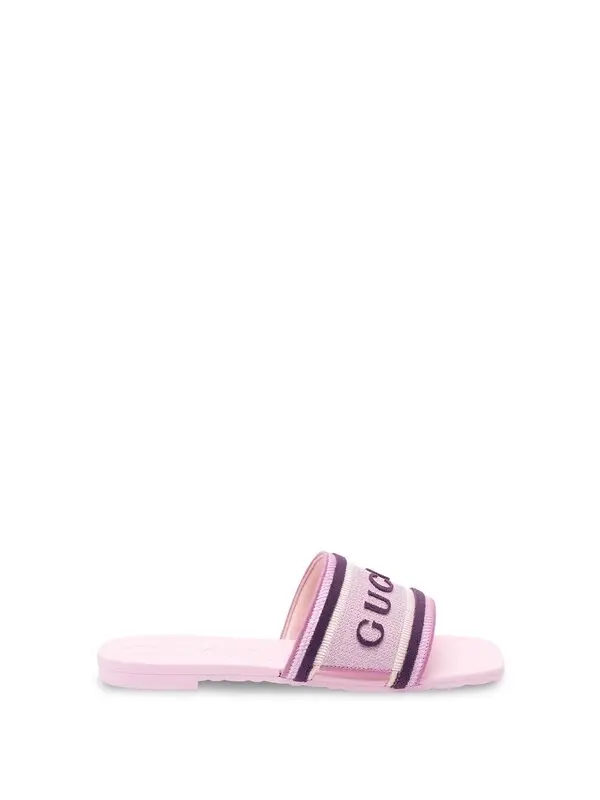 Gucci Slides With Logo Detail - Multicolor