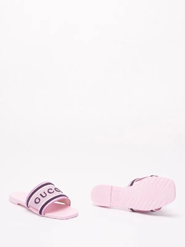 Gucci Slides With Logo Detail - Multicolor