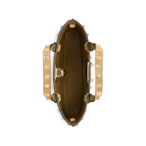 Valentino Garavani Rockstud Embellished Leather Tote Bag - Cream