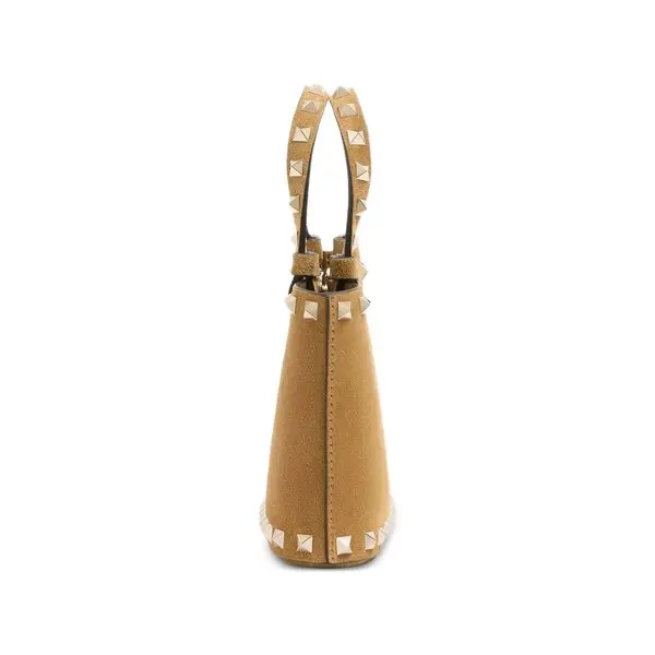Valentino Garavani Rockstud Embellished Leather Tote Bag - Cream