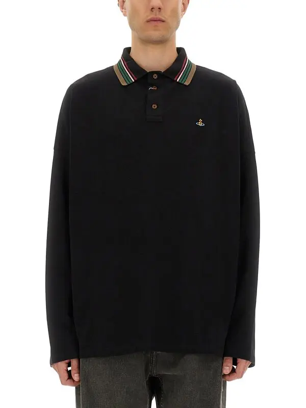 VIVIENNE WESTWOOD Long-sleeved Polo Shirt