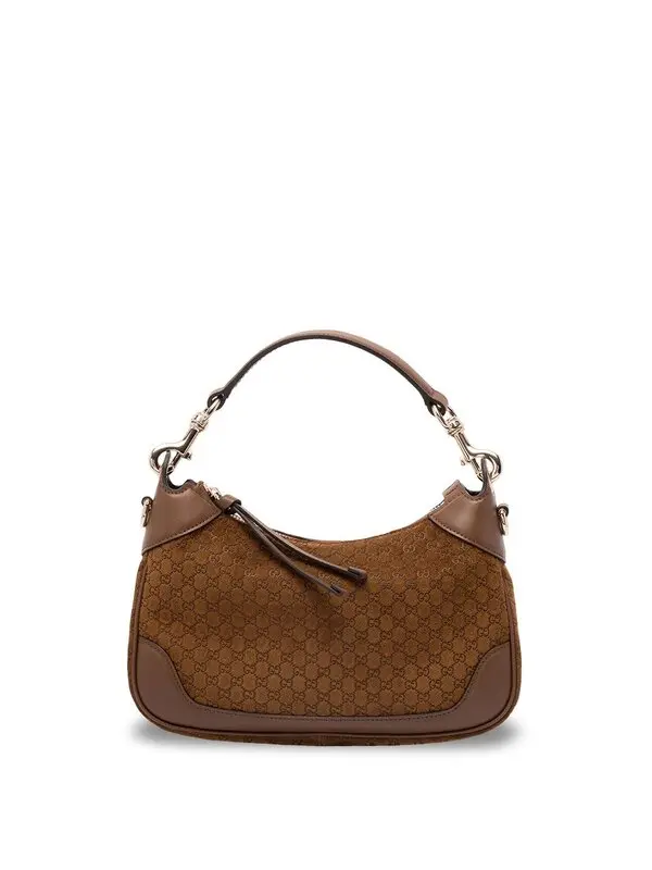 Gucci Calf Leather Monogram Handbag