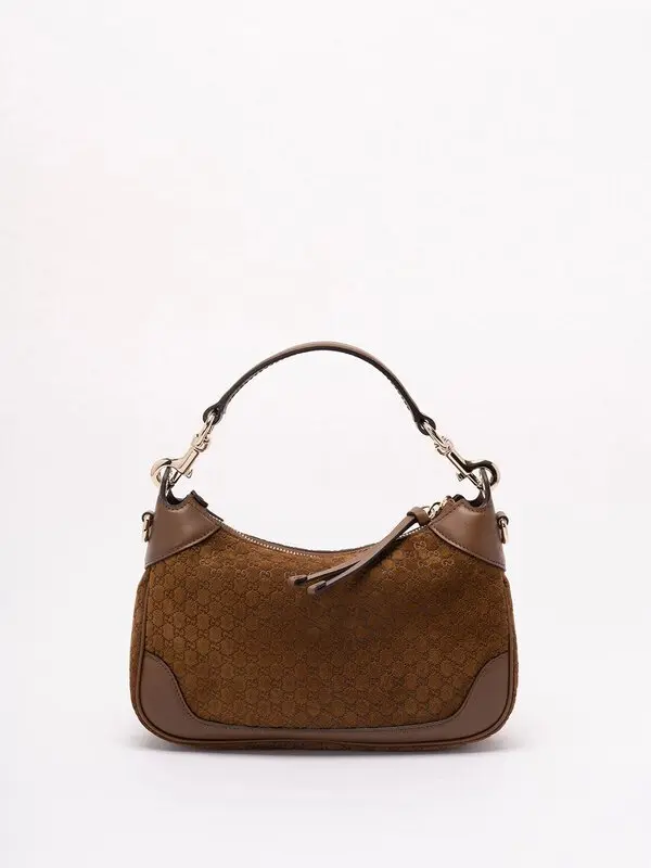 Gucci Calf Leather Monogram Handbag