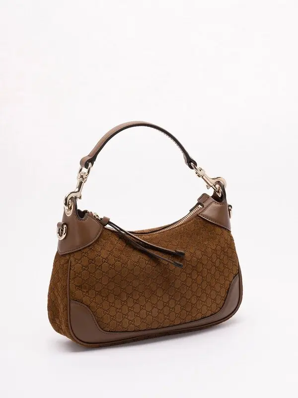 Gucci Calf Leather Monogram Handbag