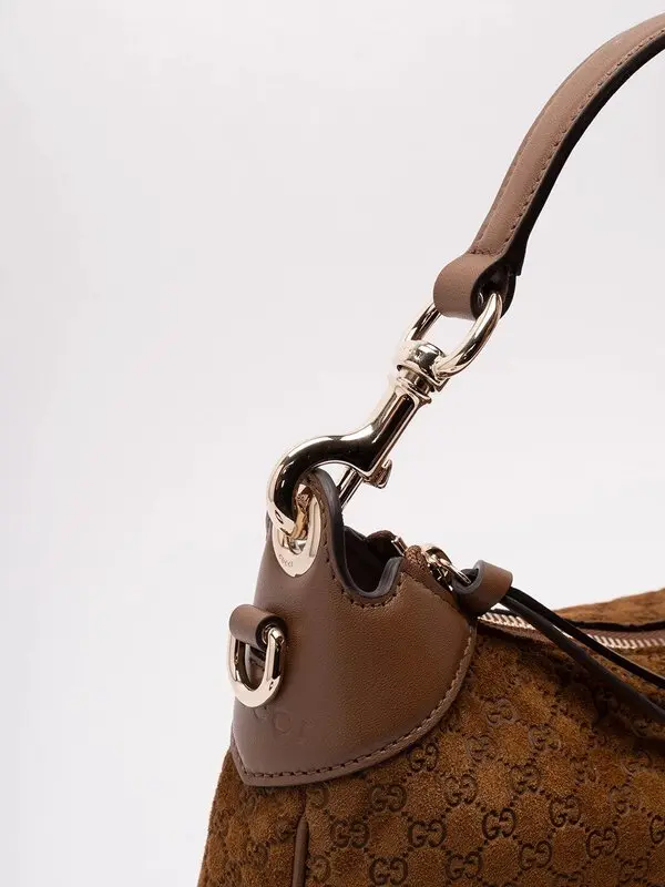 Gucci Calf Leather Monogram Handbag