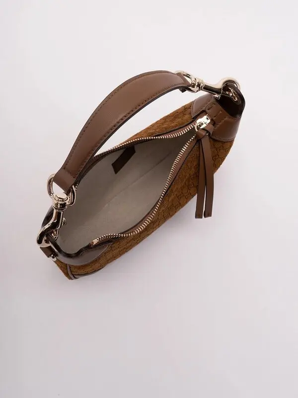 Gucci Calf Leather Monogram Handbag