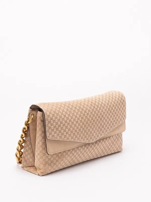 Gucci Gg Monogrammed Calf Leather Handbag