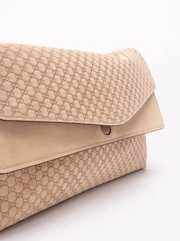 Gucci Gg Monogrammed Calf Leather Handbag