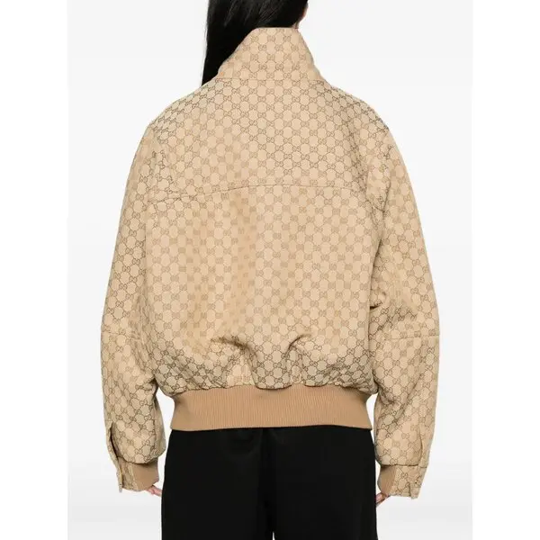 Gucci Gg All-over Print Hooded Bomber Jacket