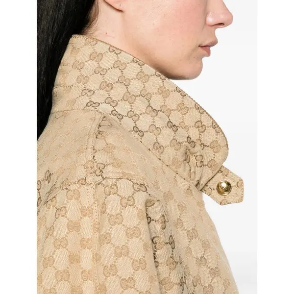 Gucci Gg All-over Print Hooded Bomber Jacket