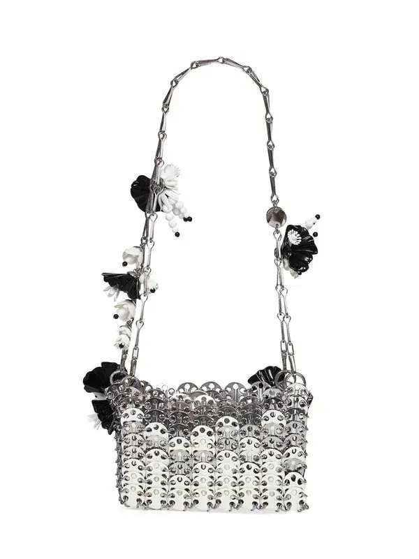 Rabanne Silver And White 1969 Nano Shoulder Bag