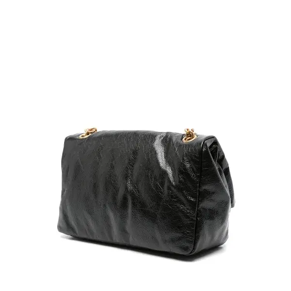 Balenciaga Leather Crinkled Shoulder Bag