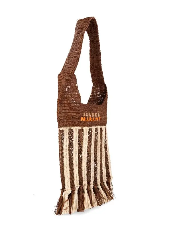 Isabel Marant Étoile Praia Small Raffia Bag - Brown