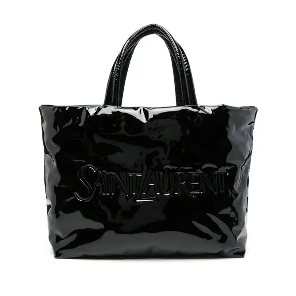 Saint Laurent High-shine Tote Bag - Black