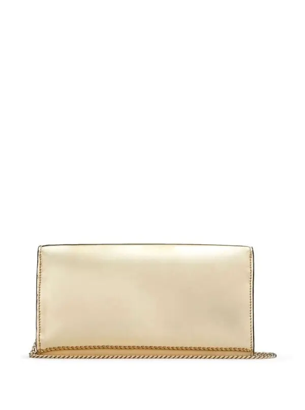 JIMMY CHOO Emmie Handbag In Gold Mirror Fabric - Silver